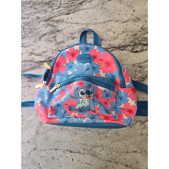 Bioworld | Bags | Stich Hawaaiin Pink And Blue 2 Pocket Backpack Purse ...